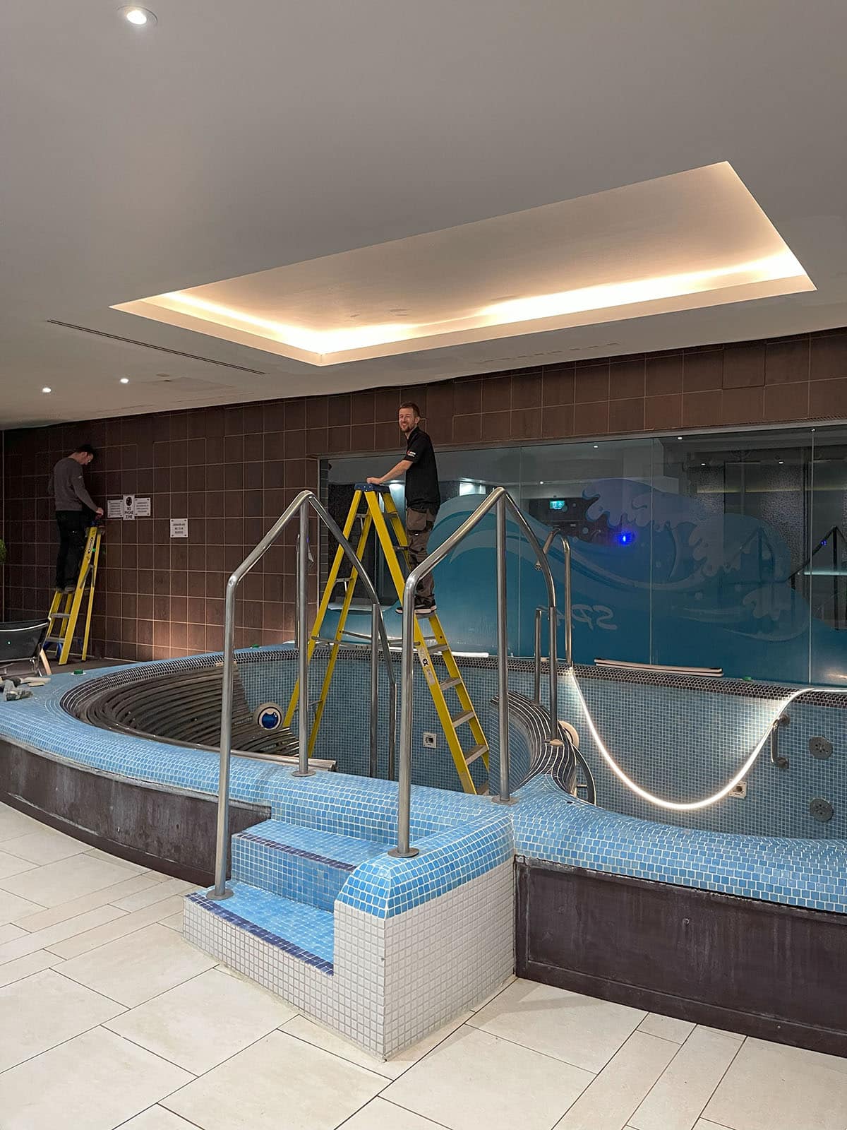 Swimming Pool LED Lighting Installation in Newton Mearns